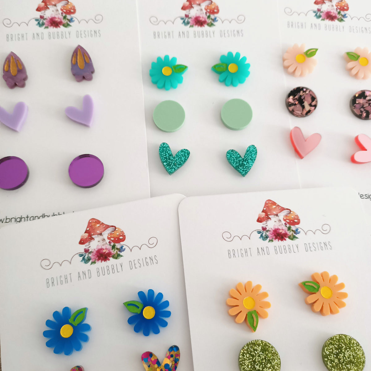 Stud Sets – Bright & Bubbly Designs